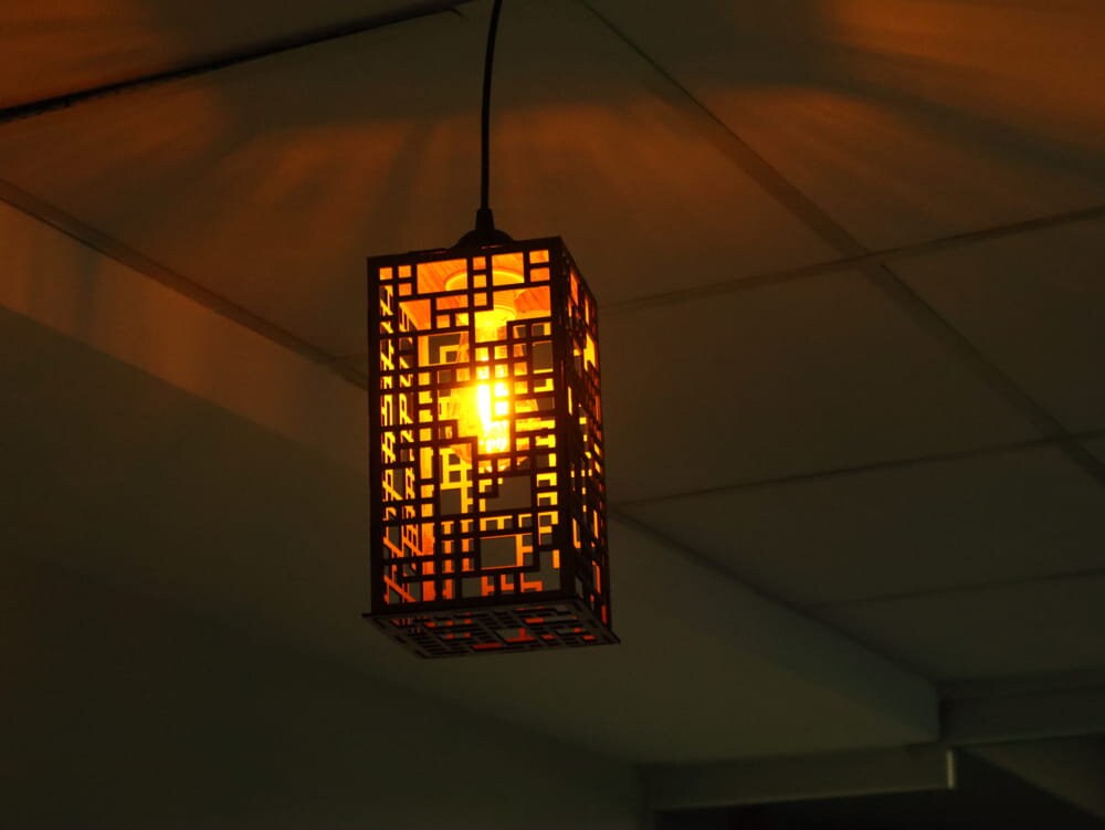 File for Laser Cut Wooden Pendant Light - Ceiling Lamp, Glowforge Files ...