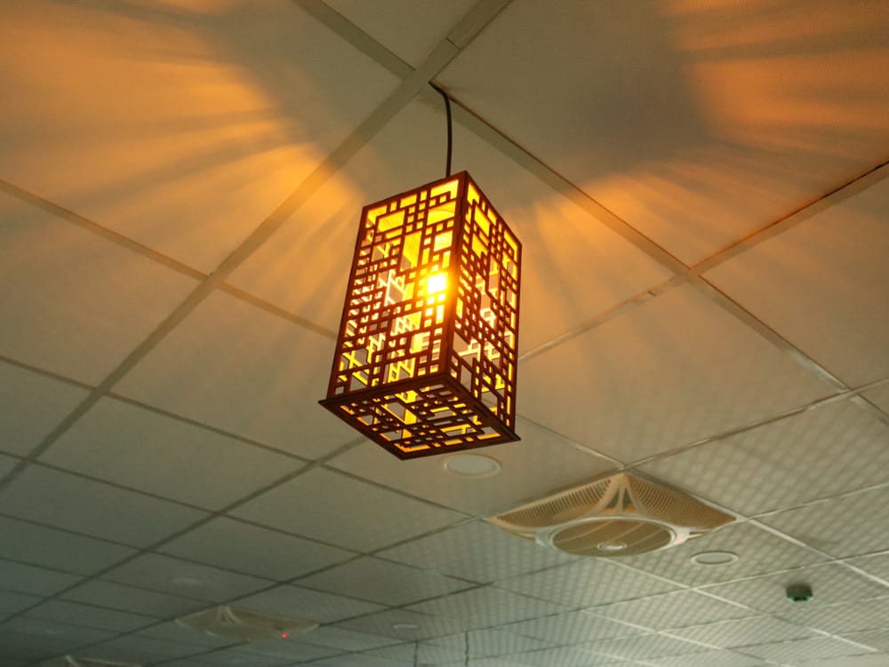 File for Laser Cut Wooden Pendant Light Ceiling Lamp, Glowforge Files ...