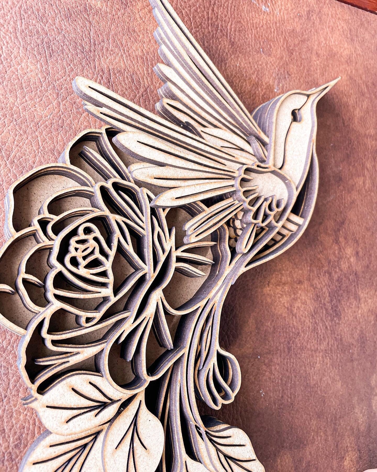 Multilayer Hummingbird Laser Cut 3D File SVG Mothers Day Multilayer ...