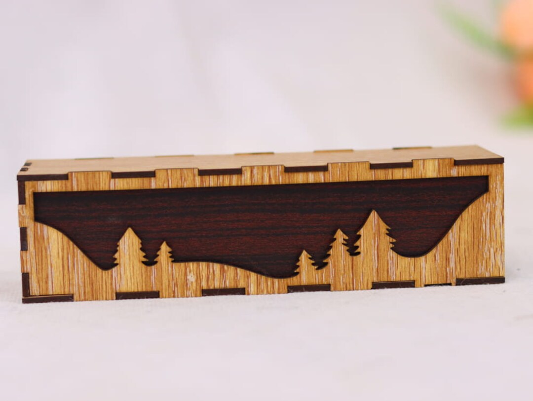 3mm Laser Cut Decorative Wooden Pencil Box, Pen and Pen Storage ...