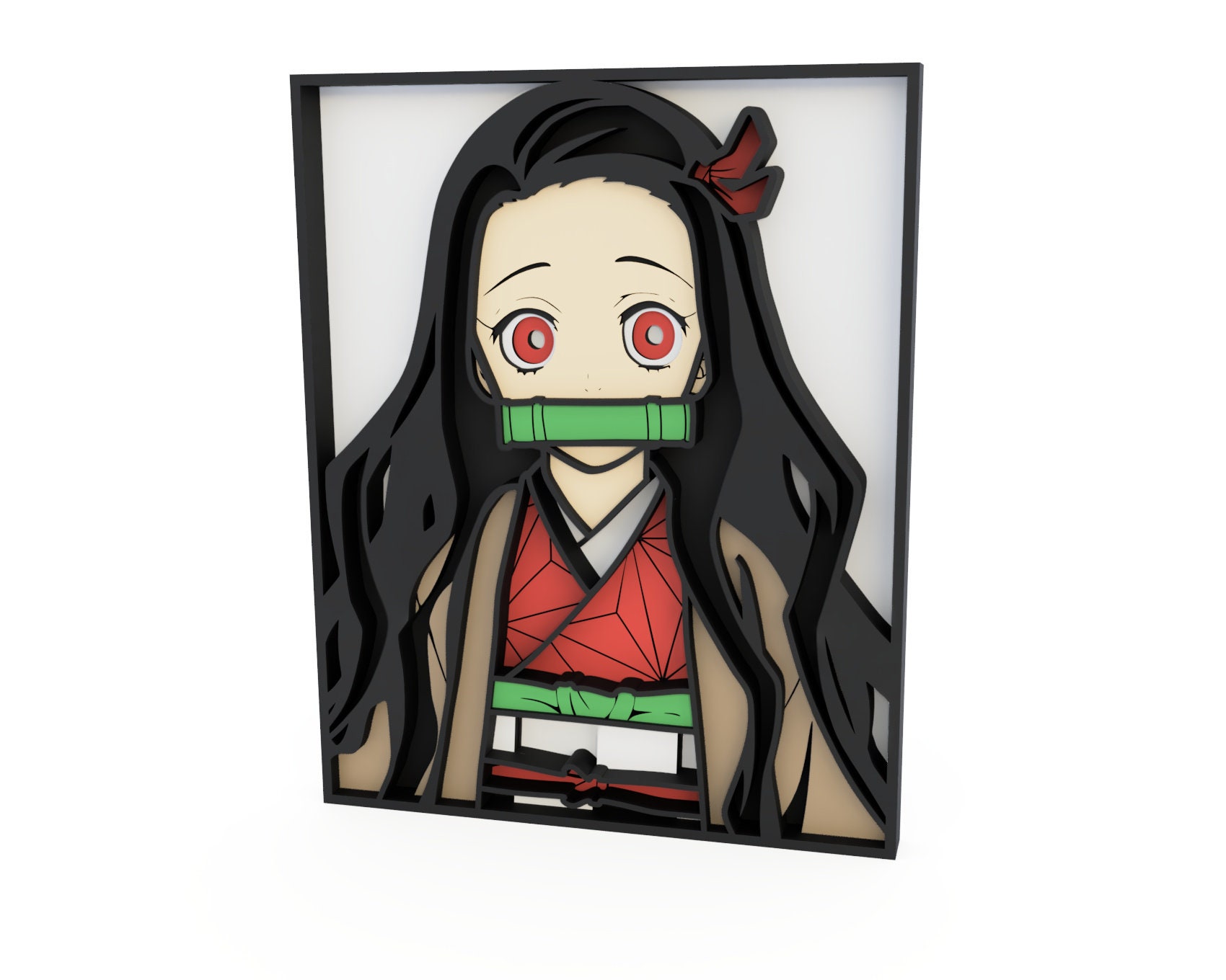 Nezuko Vector Layered Laser Cutting / Anime Multilayer Cnc Laser ...