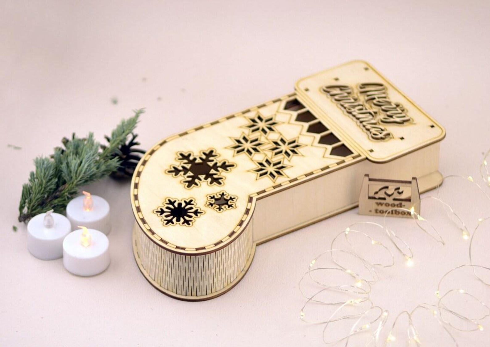 Christmas Stocking - Laser Files, Wooden Christmas Candy Box - Laser ...