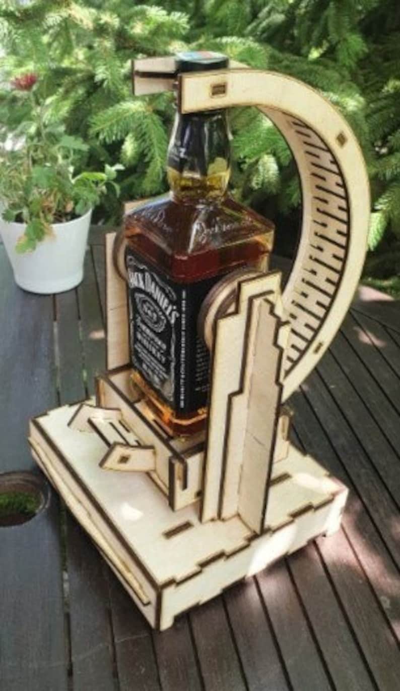 Jack Daniels Whiskey Rotary Stand With Cigar Drawer - 1/8" Laser Cut ...