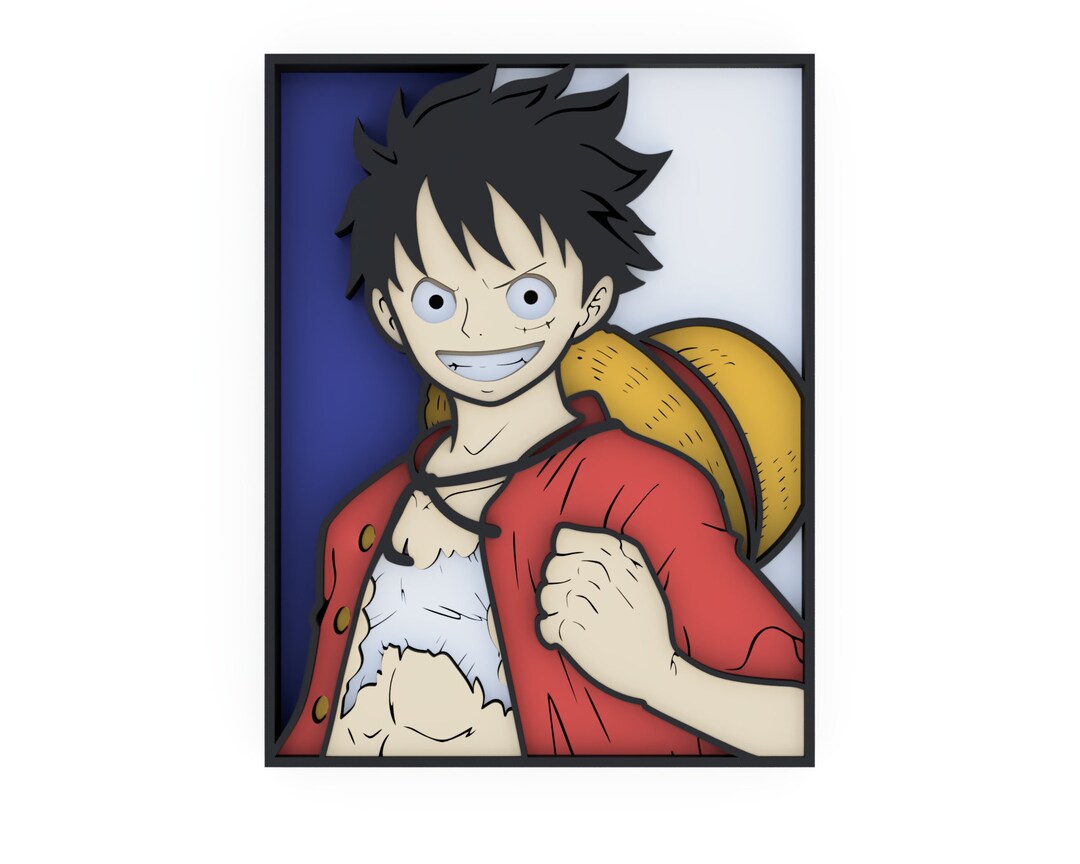 Table One Piece Multilayer for CNC Laser / Luffy Vector SVG DXF for ...