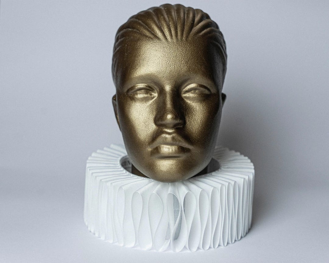 Baroque Ruff With Matching Cuffs – White Costume Collar – Historical ...