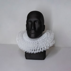 Elizabethan Neck Lace Collar Historical Tudor Ruffled Gorguera ...