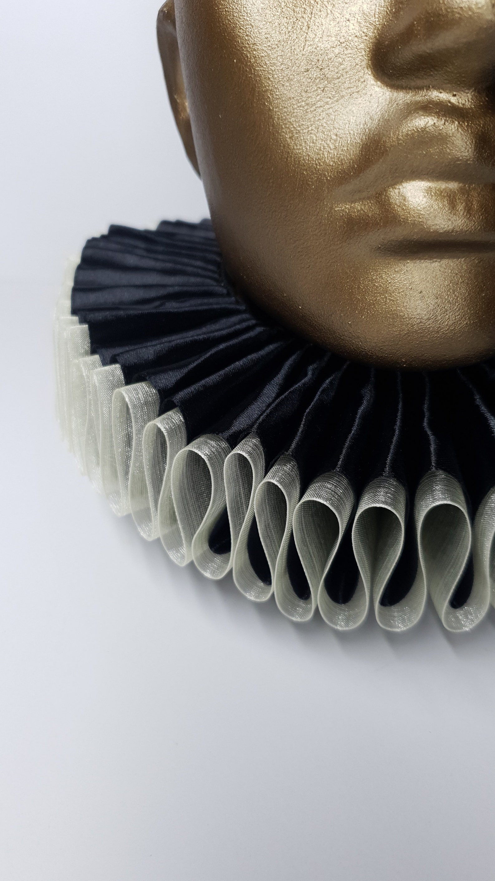 Elizabethan Ruff and Cuffs - Black Collar - Costume Accessories ...