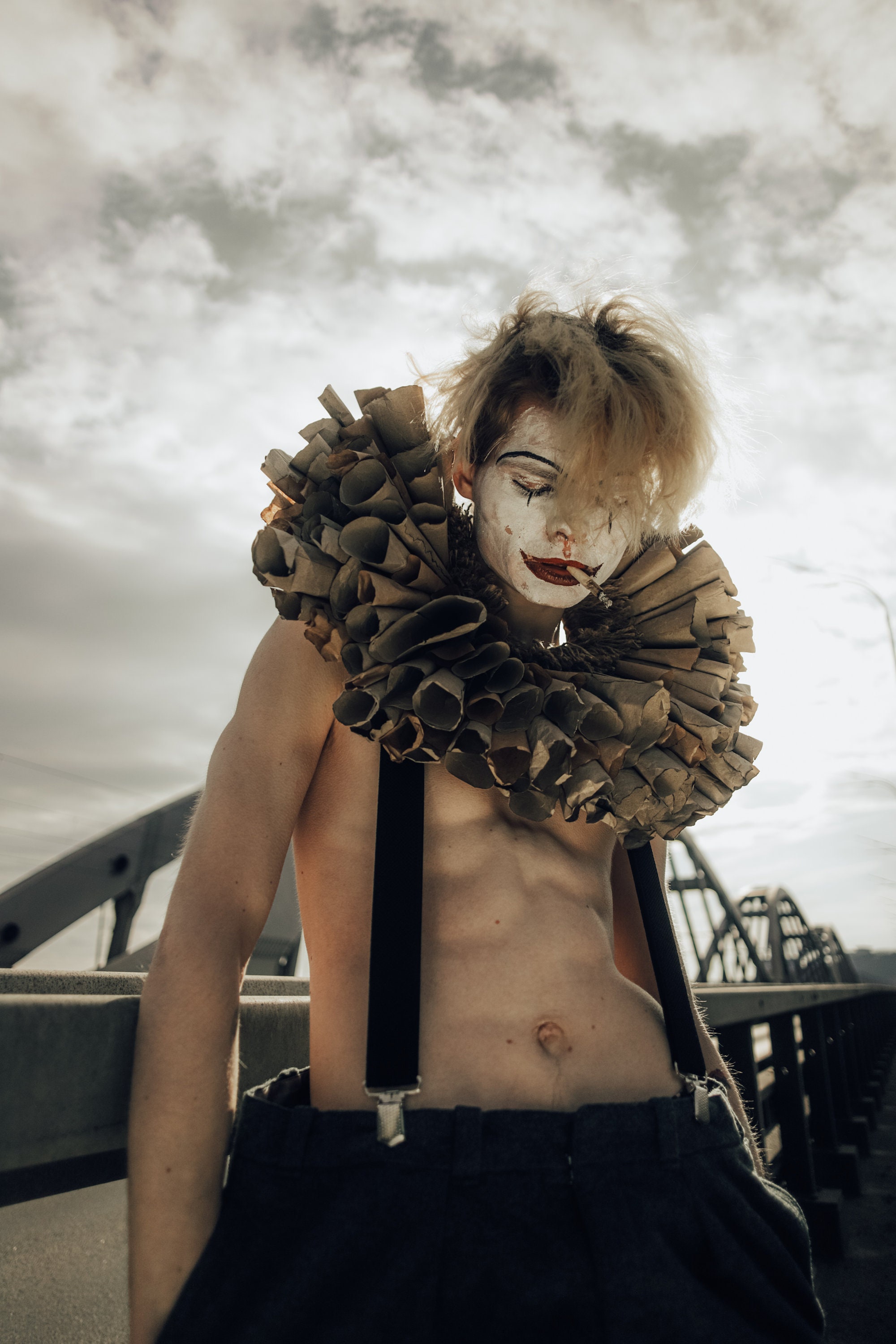 Elizabethan Neck Lace Collar Clown Ruffled Gorguera Renaissance Fraise ...