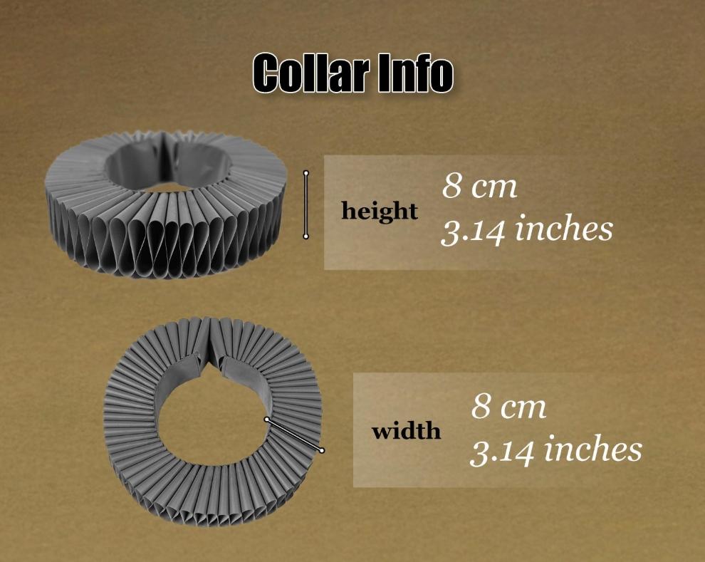 Elizabethan Neck Lace Collar - Black Ruff - Historical Tudor Ruffled ...