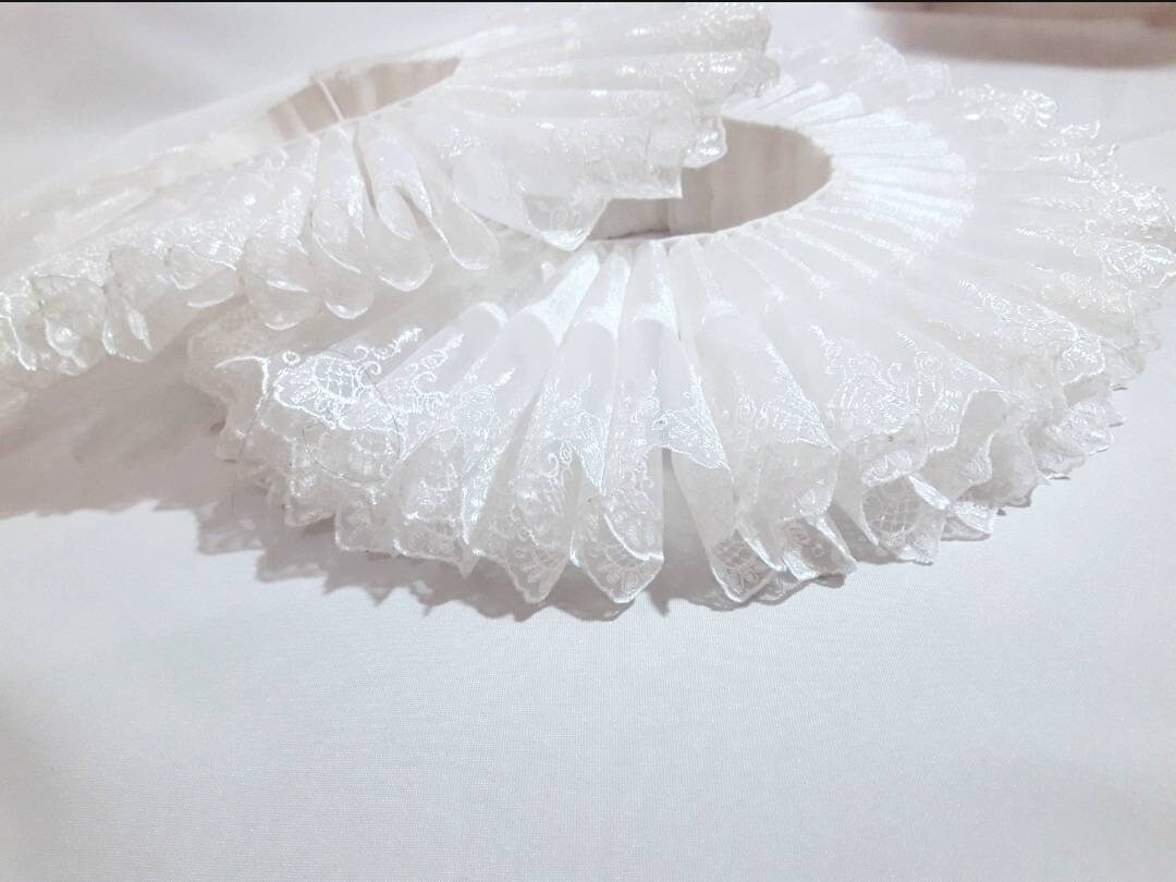 Elizabethan Neck Lace Collar Historical Tudor Ruffled - Etsy