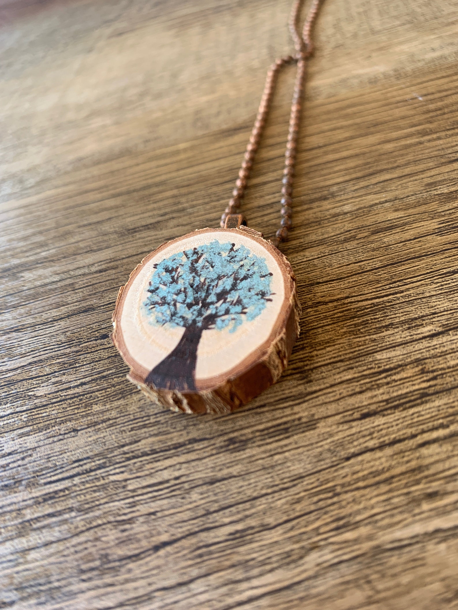 Tree Necklace | Wood Pendant | Enchanted Tree | Whimsical Jewelry - Etsy