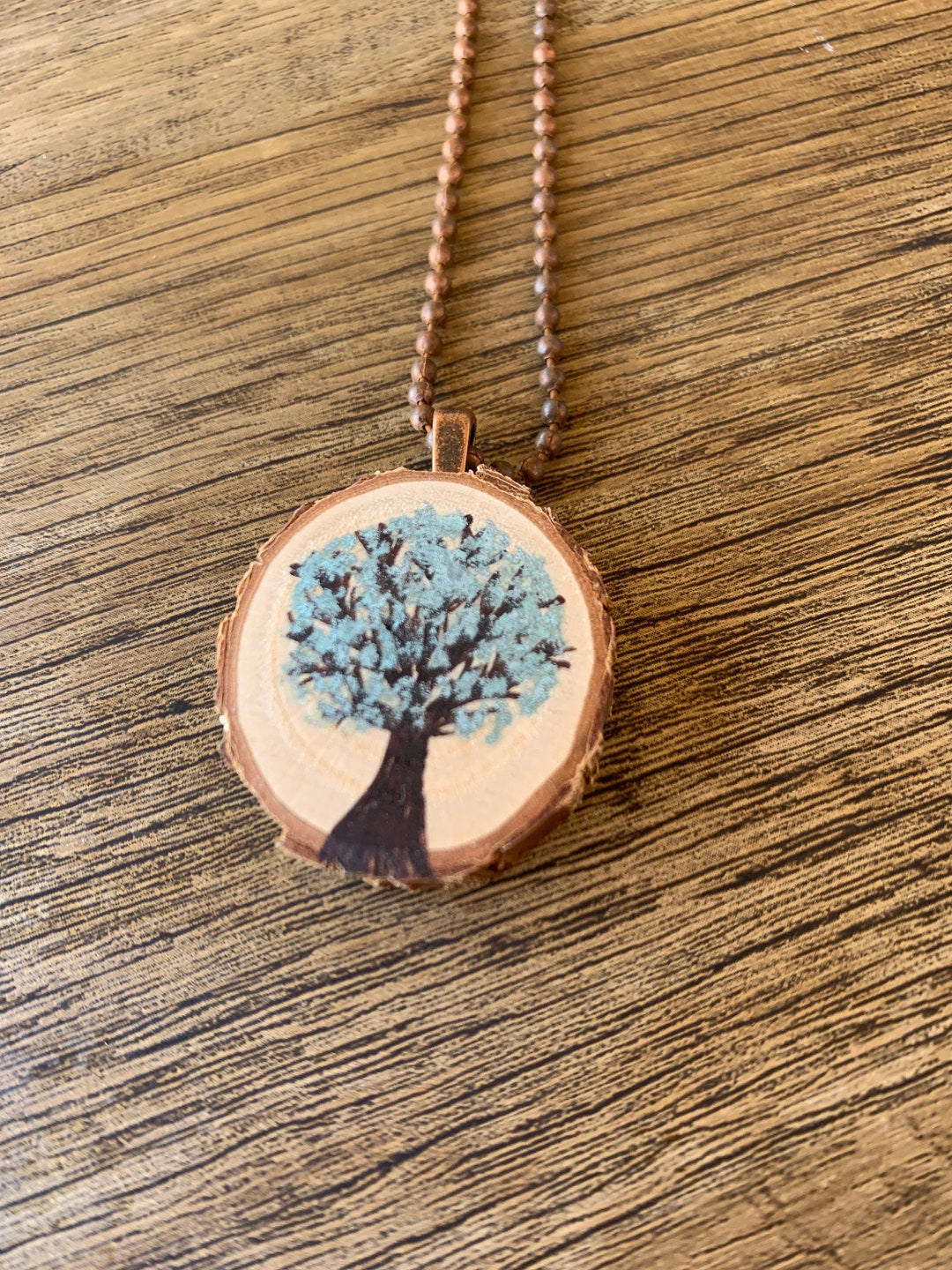 Tree Necklace | Wood Pendant | Enchanted Tree | Whimsical Jewelry - Etsy