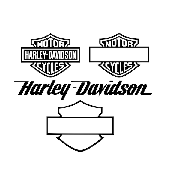 Harley Davidson Logo Designs Bundle4 DesignsHarley Custom | Etsy
