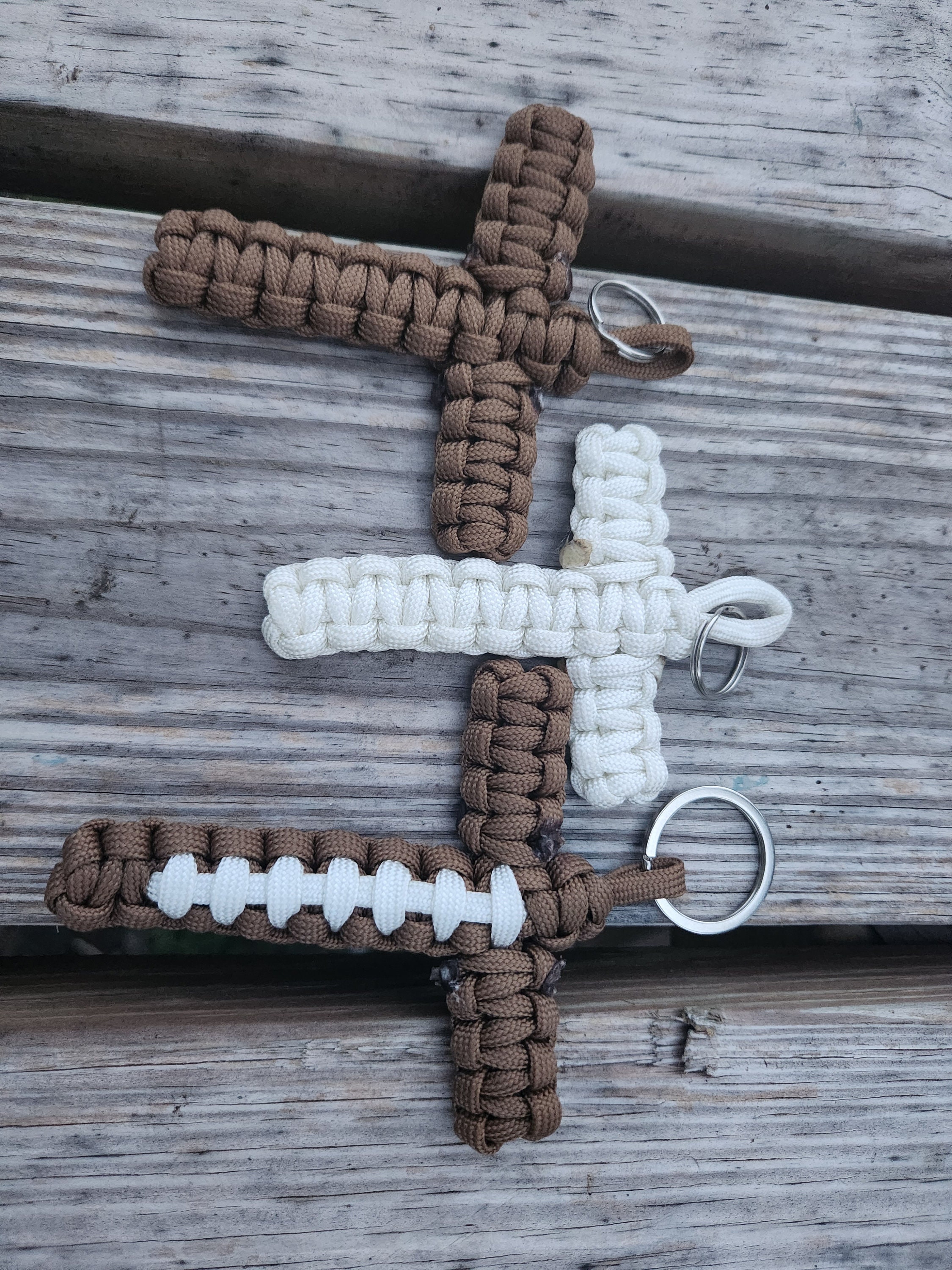 Cross Keychains. /paracord Cross Keychain. - Etsy