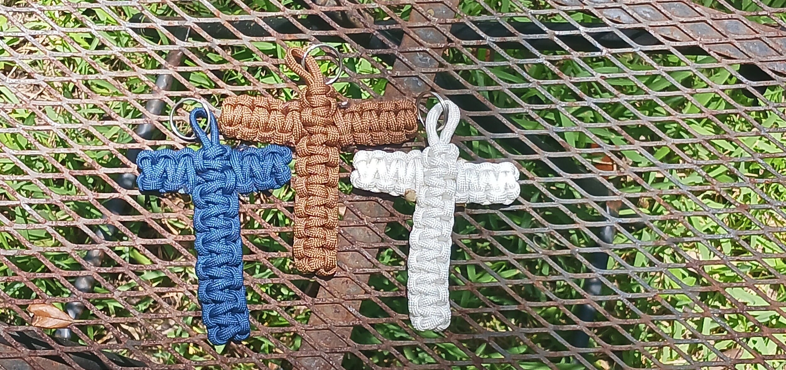 Cross Keychains. /paracord Cross Keychain. - Etsy