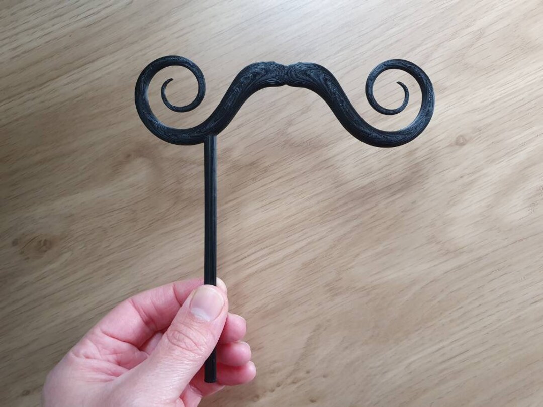 Moustache With Handle - Oversized Funny Moustache - 3D Printed PLA - Etsy