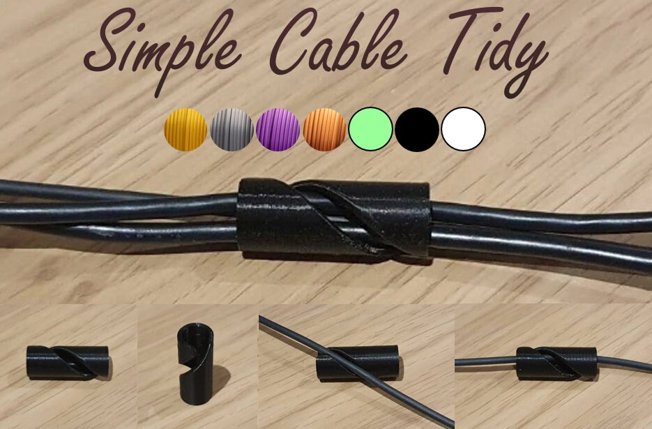 Simple Cable Tidys Reusable 10 Pack Multiple Colours Group All Those ...