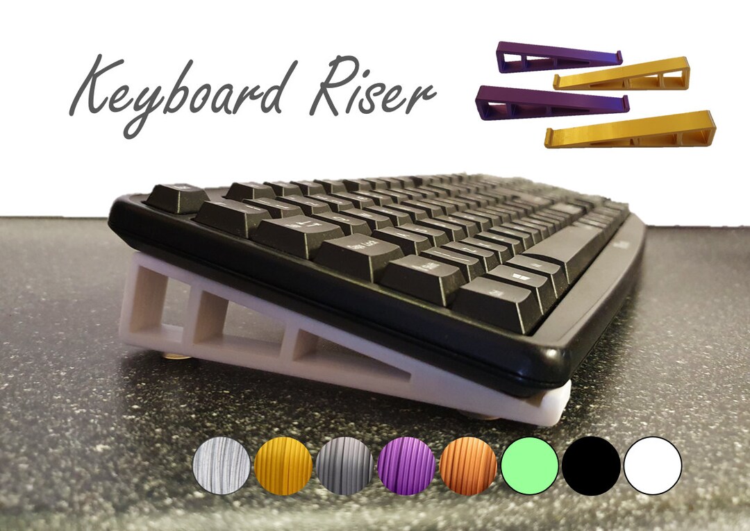 Our Comfortable, Ergonomic Angled Keyboard Riser Feet / Stands Includes ...