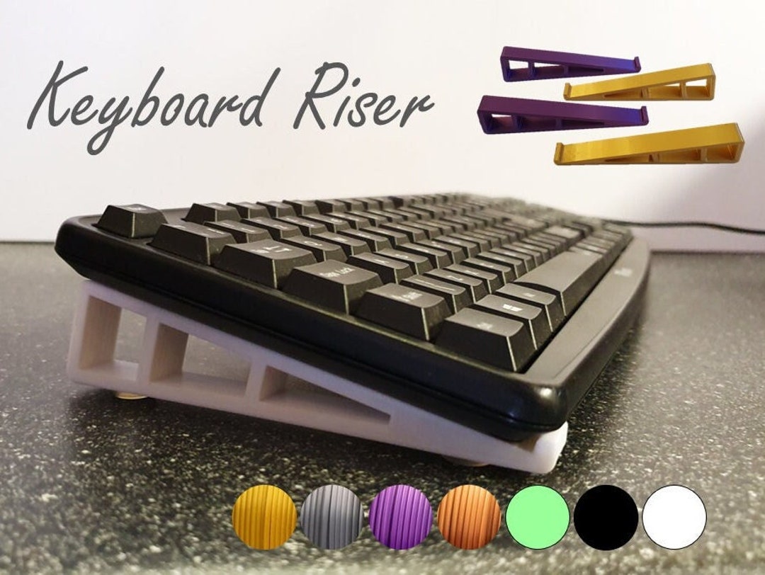 Our Comfortable, Ergonomic Angled Keyboard Riser Feet / Stands Includes ...