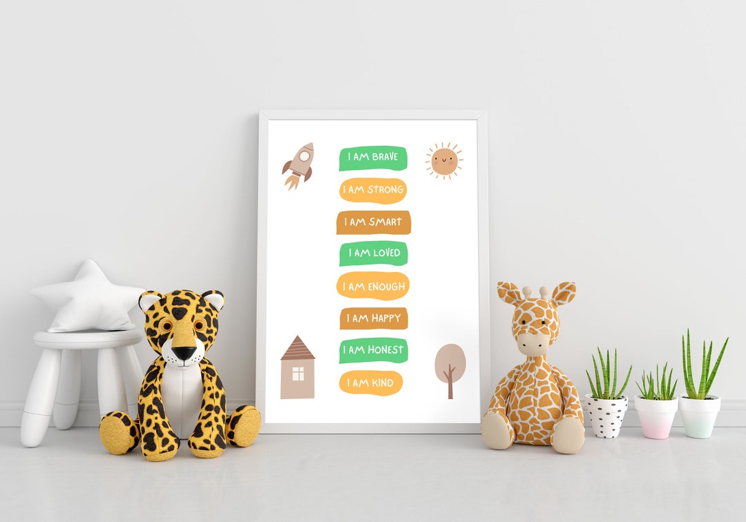 Kids Affirmations Printable Poster || Printable & Wall Art for Your ...