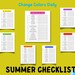 Printable & Editable Kids Summer Checklist | Summer Routine Chart ...
