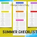 Printable & Editable Kids Summer Checklist | Summer Routine Chart ...