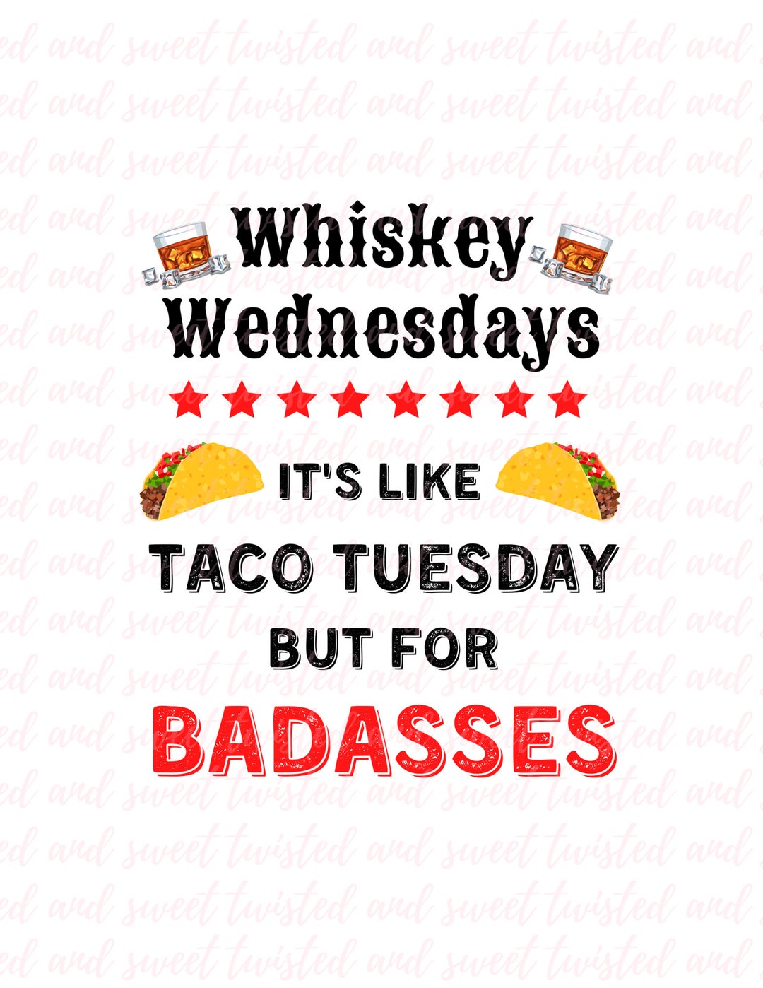 Whiskey Wednesdays Taco Tuesday Divertido DIGITAL - Etsy España