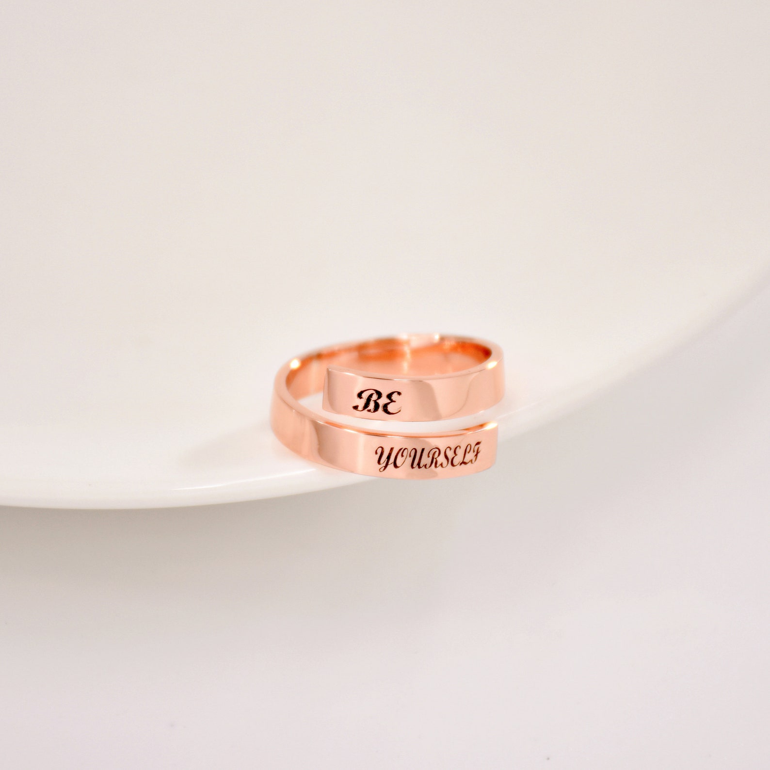 Engraved Double Name Ring Two Name Rings, Couples Names, Customized ...