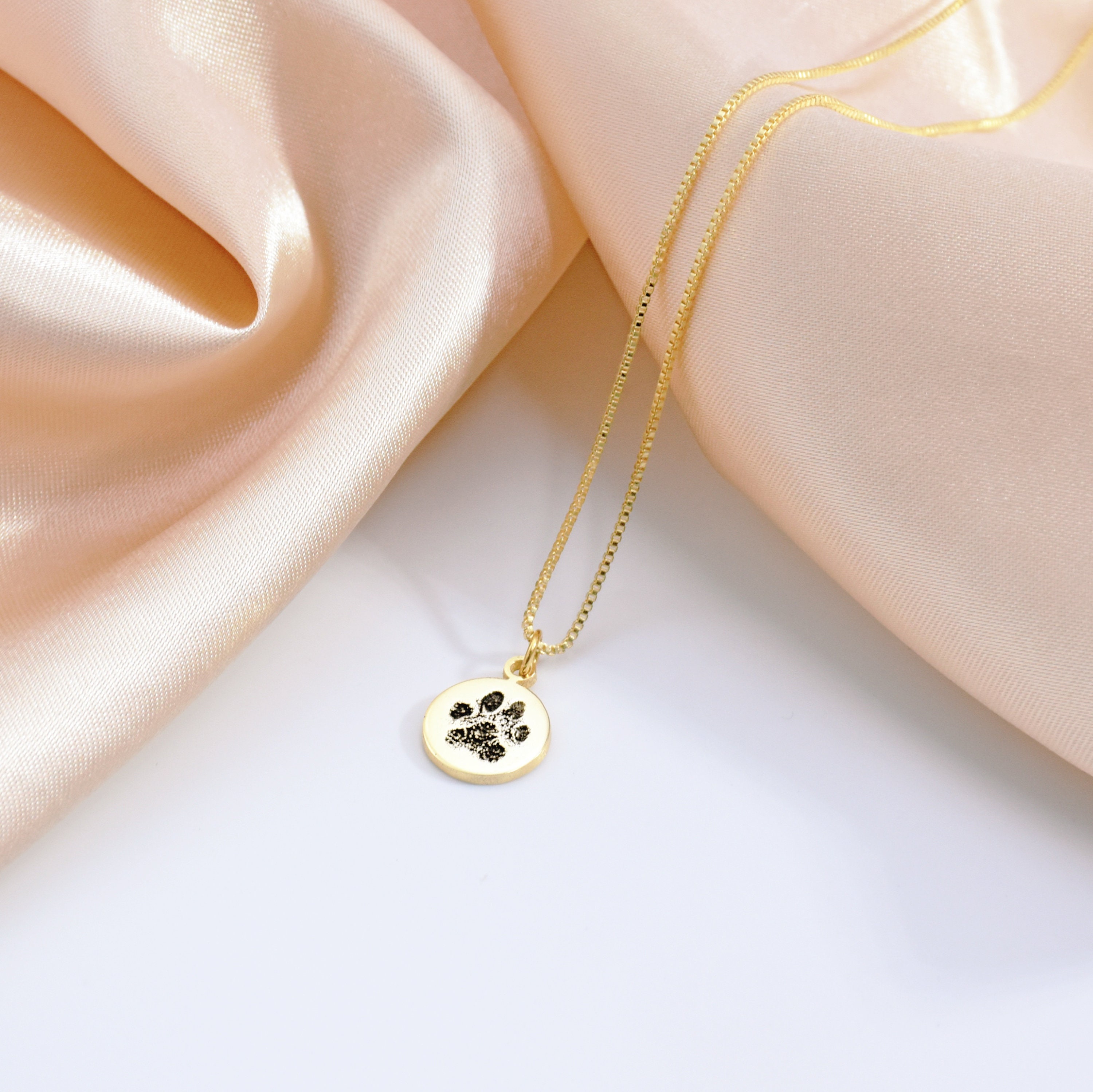 Dog Paw Necklace, Custom Pet Necklace, Cat Paw Necklace, Actual Paw ...