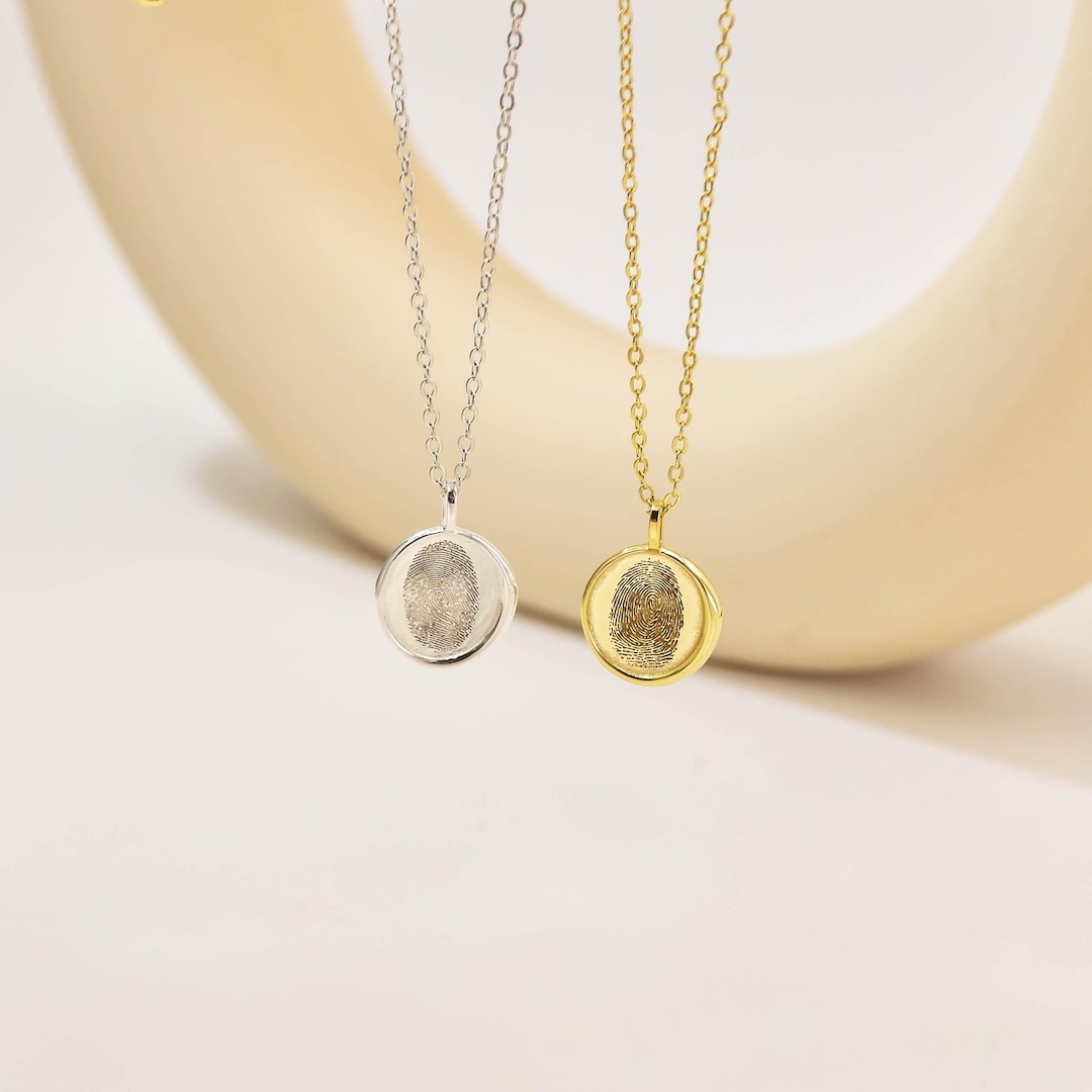 Actual Fingerprint Necklace, Wax Seal Necklace, Gift for Her ...
