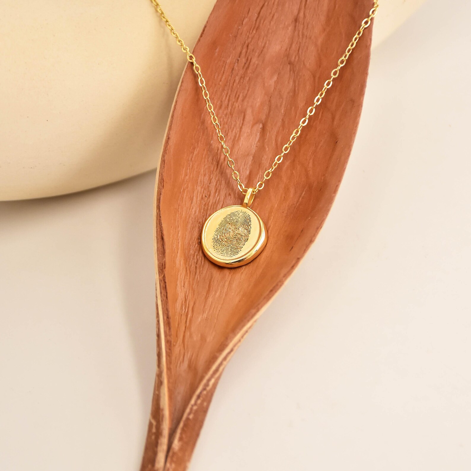 Actual Fingerprint Necklace, Wax Seal Necklace, Gift for Her ...