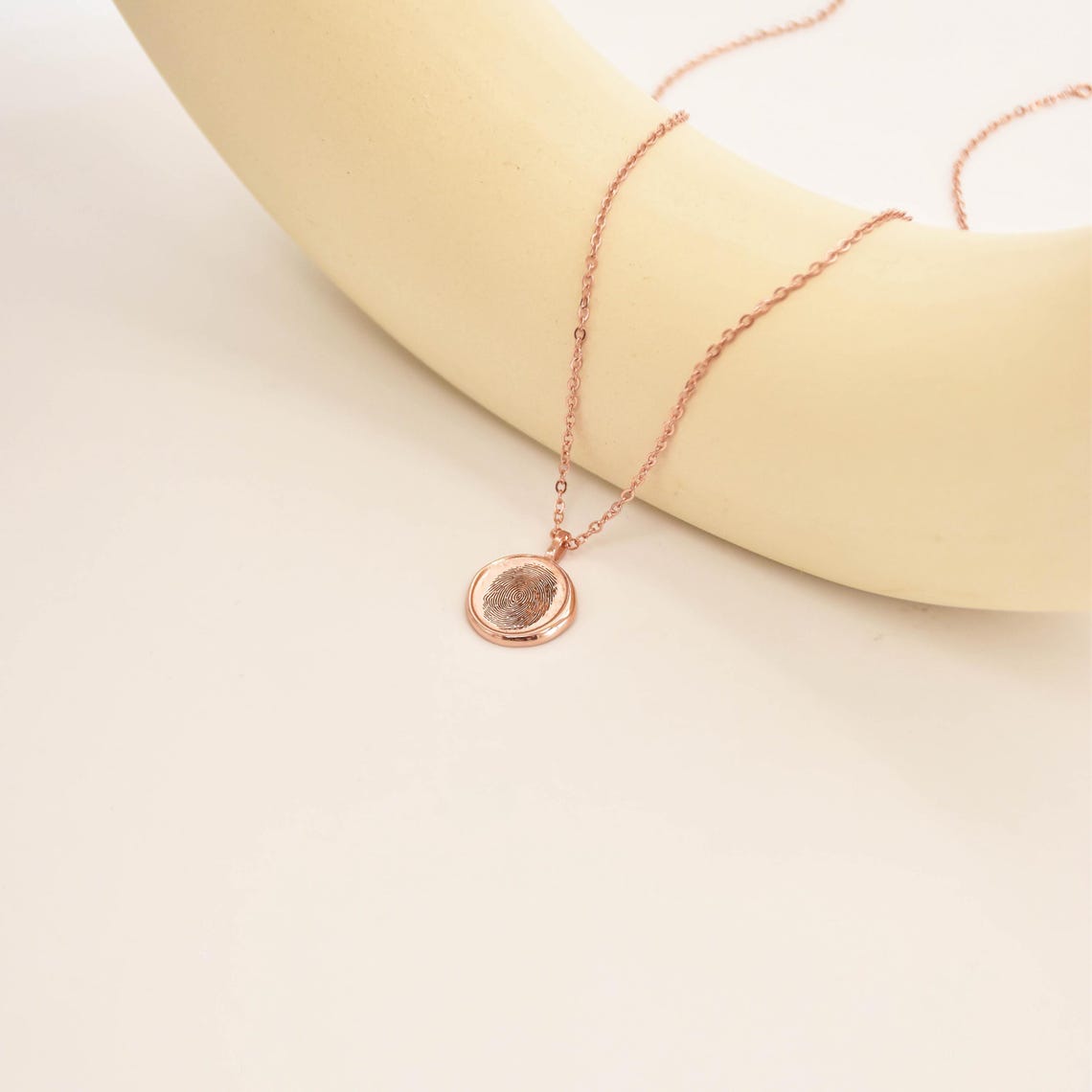 Actual Fingerprint Necklace, Wax Seal Necklace, Gift for Her ...