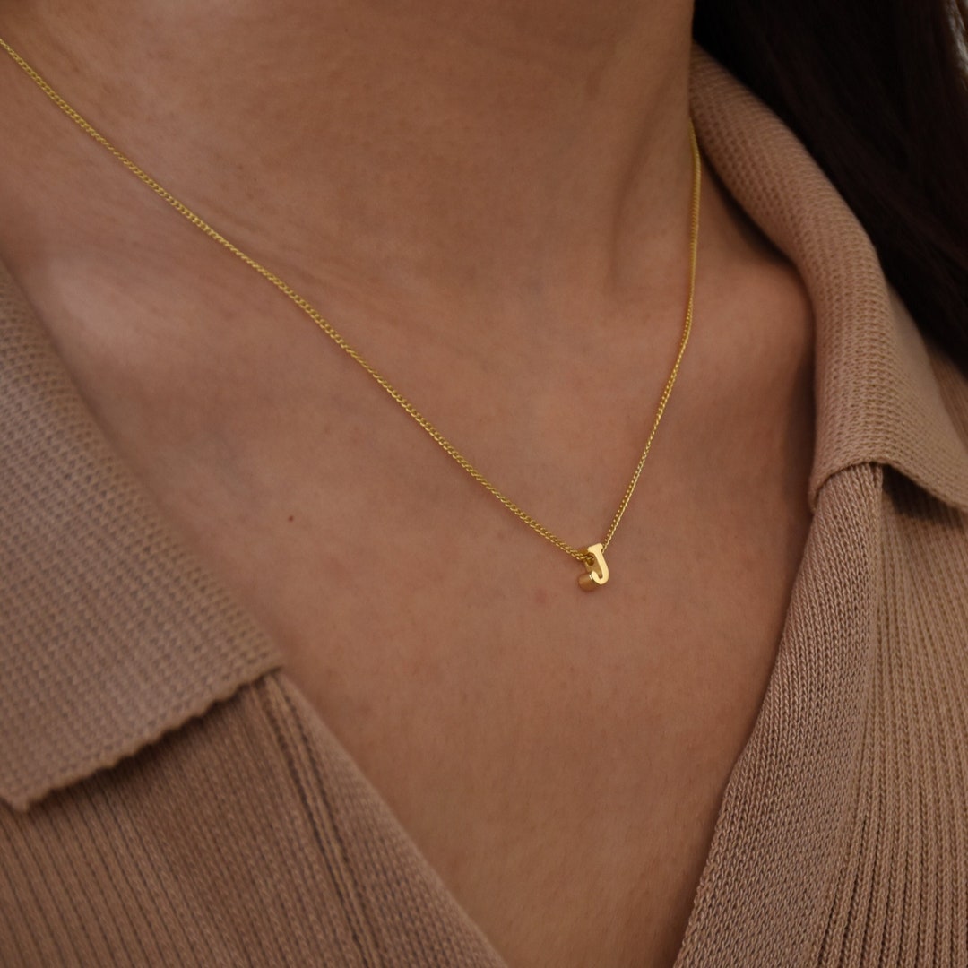 Personalized Dainty Initial Necklace, Customized Letter Necklace ...