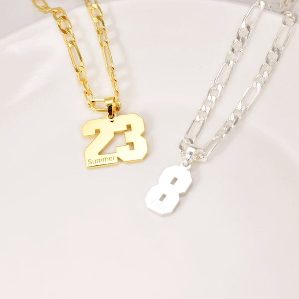 Number Necklace - Etsy
