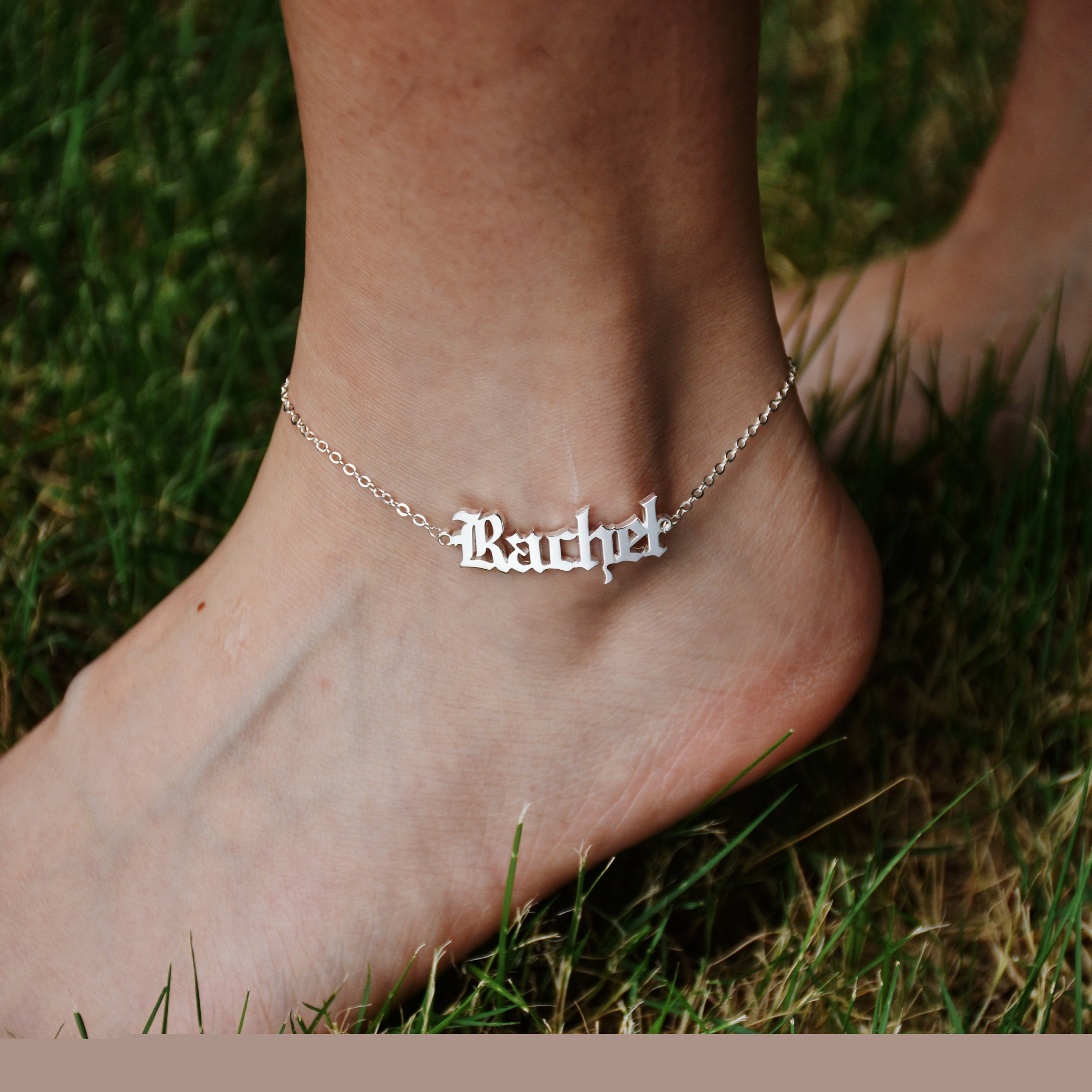Customized Name Anklet Personalized Adjustable Anklet Anklet | Etsy