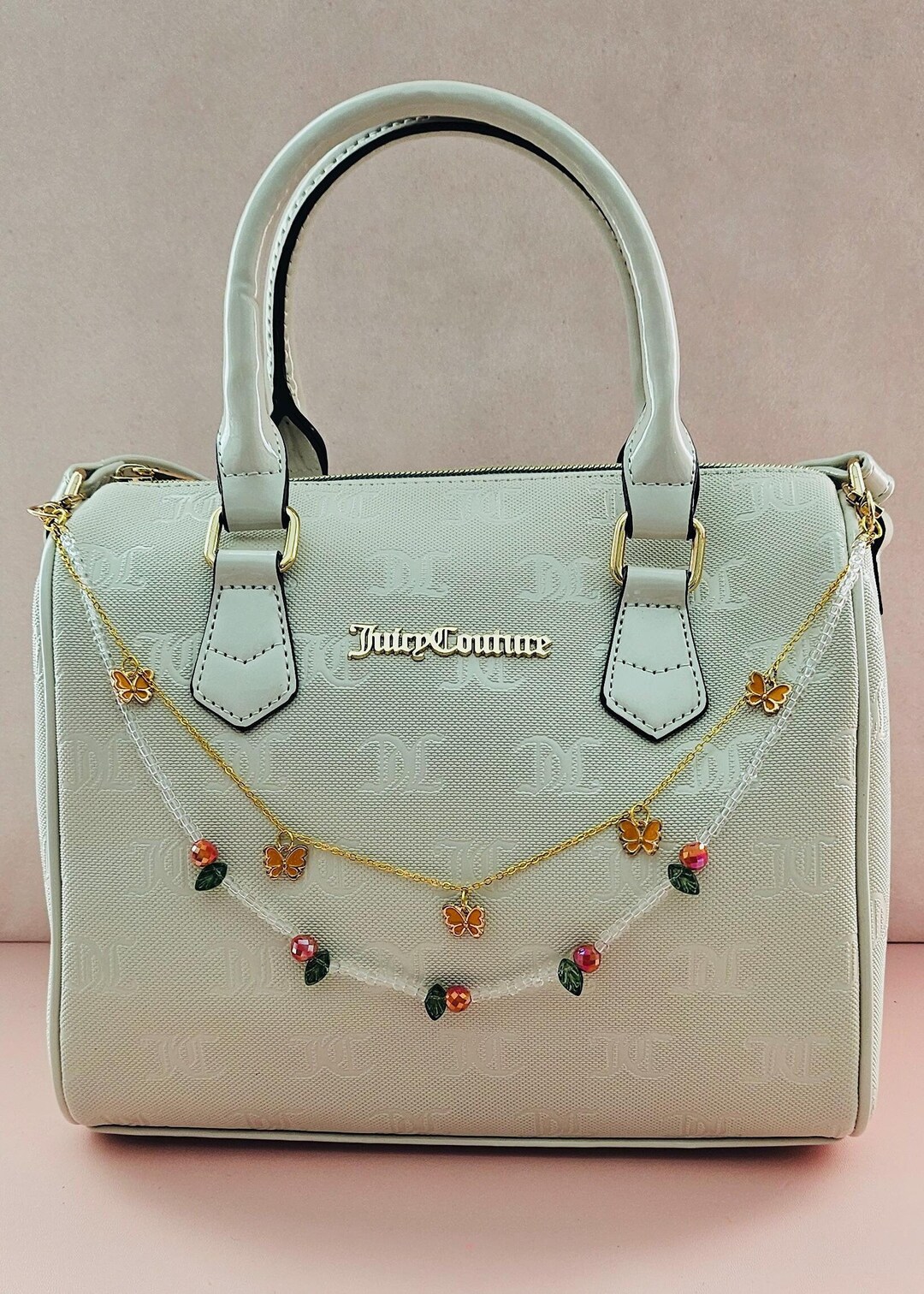 Peaches or Oranges Fruit Purse Chain With Butterfly Charms Stylish Bag ...