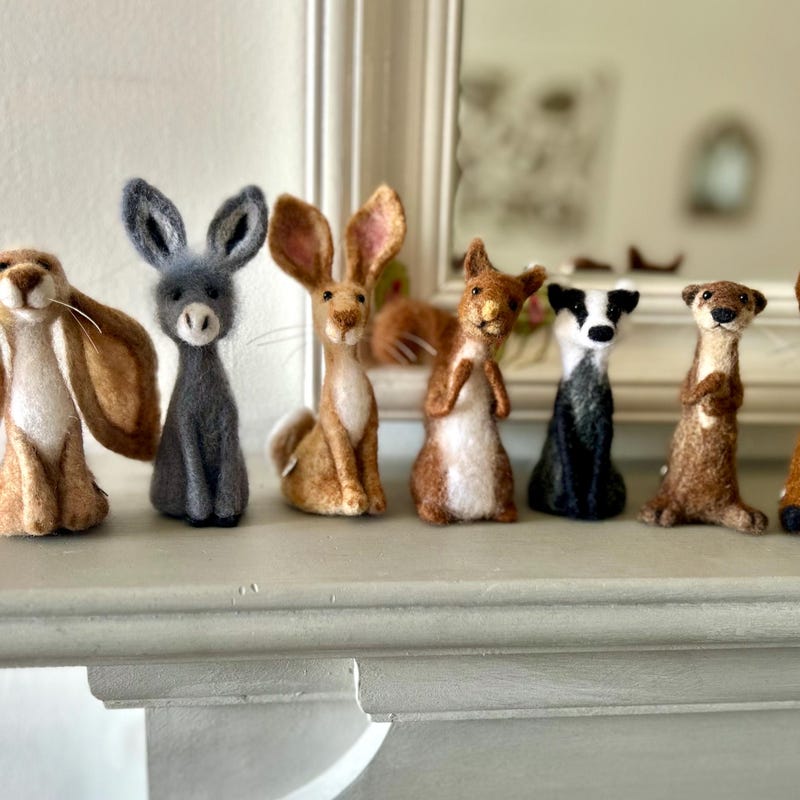 Needle Felt Animals Donkey - Etsy UK