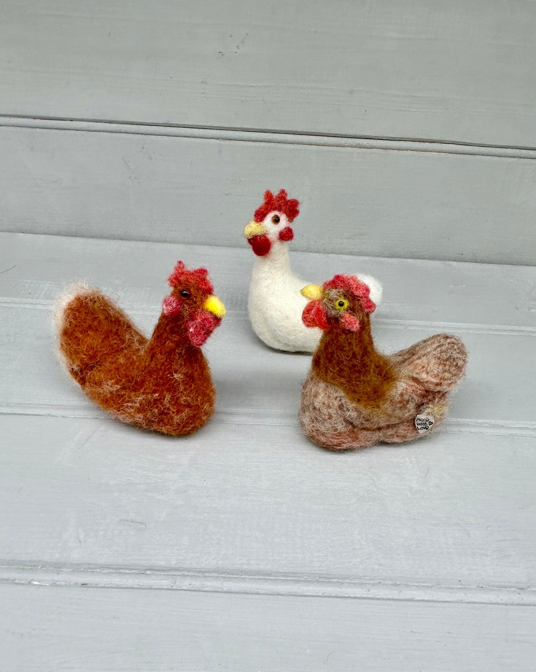 Needle Felted Chicken, Felted Hen, Needle Felted Hen, Miniature Hen ...