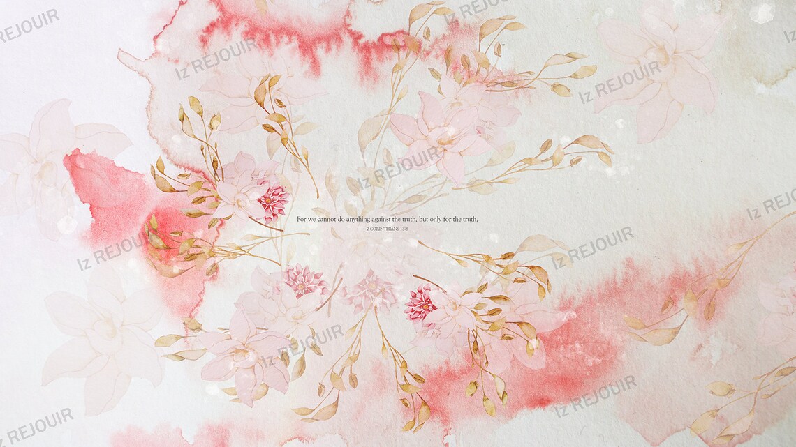 The Truth, Bible Verse Desktop Wallpaper, Floral PC Wallpaper ...