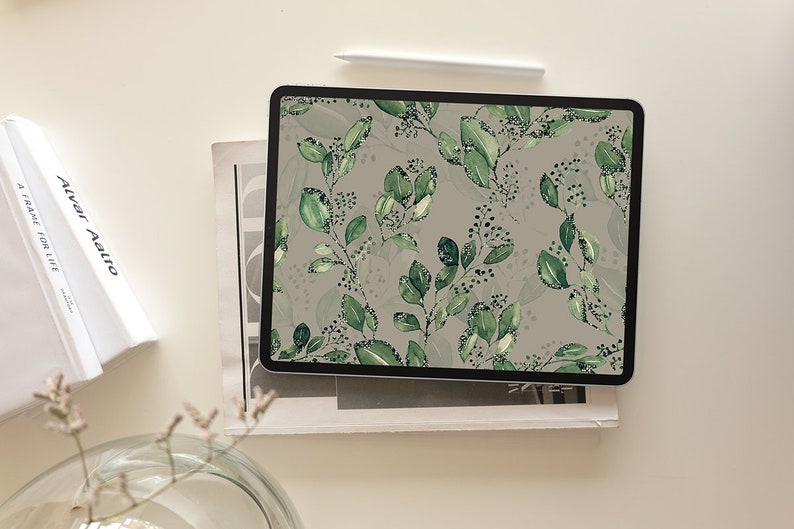 Leaves iPad Wallpapers Set, 3 Colors/leaf iPad Backgrounds, iPad Pro ...