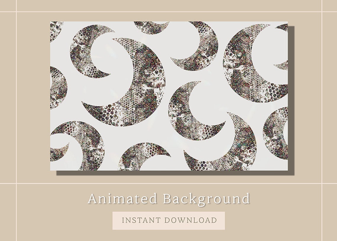 Glittering Moon Animated Background, Full HD, Mp4+gif+static Images ...
