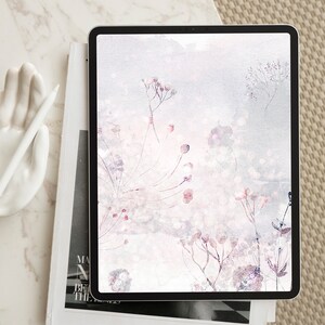 Purple Aesthetic iPad Wallpaper, Purple Floral iPad Background, iPad ...