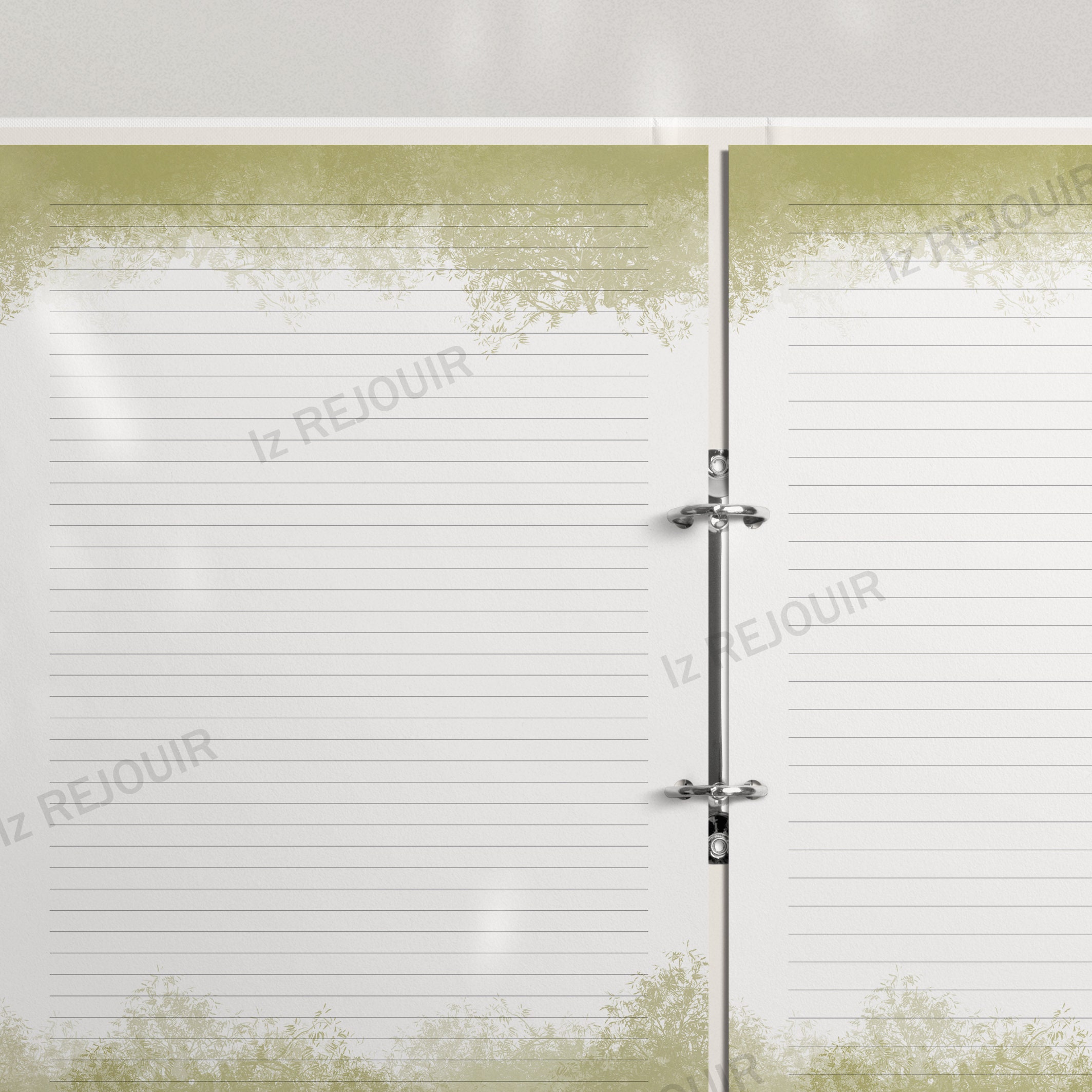 Green Tree Letter Writing Set, A4/letter/lined/unlined/pdf/jpg ...