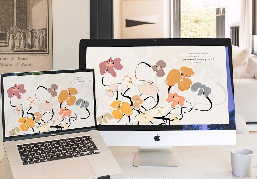 You Are God, Bible Verse Desktop Wallpaper, Floral PC Wallpaper ...