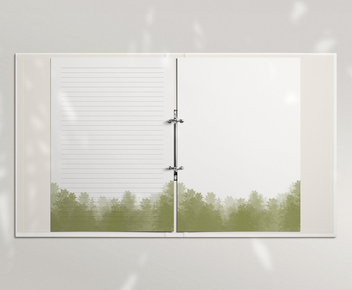 Green Tree Letter Writing Set, A4/letter/lined/unlined/pdf/jpg ...