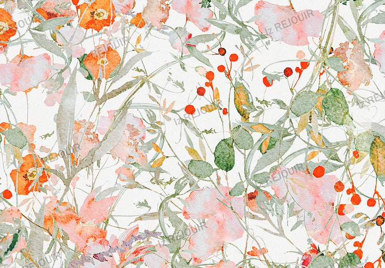 Floral Pattern iPad Wallpapers, Set of 2, Aesthetic Flower iPad ...