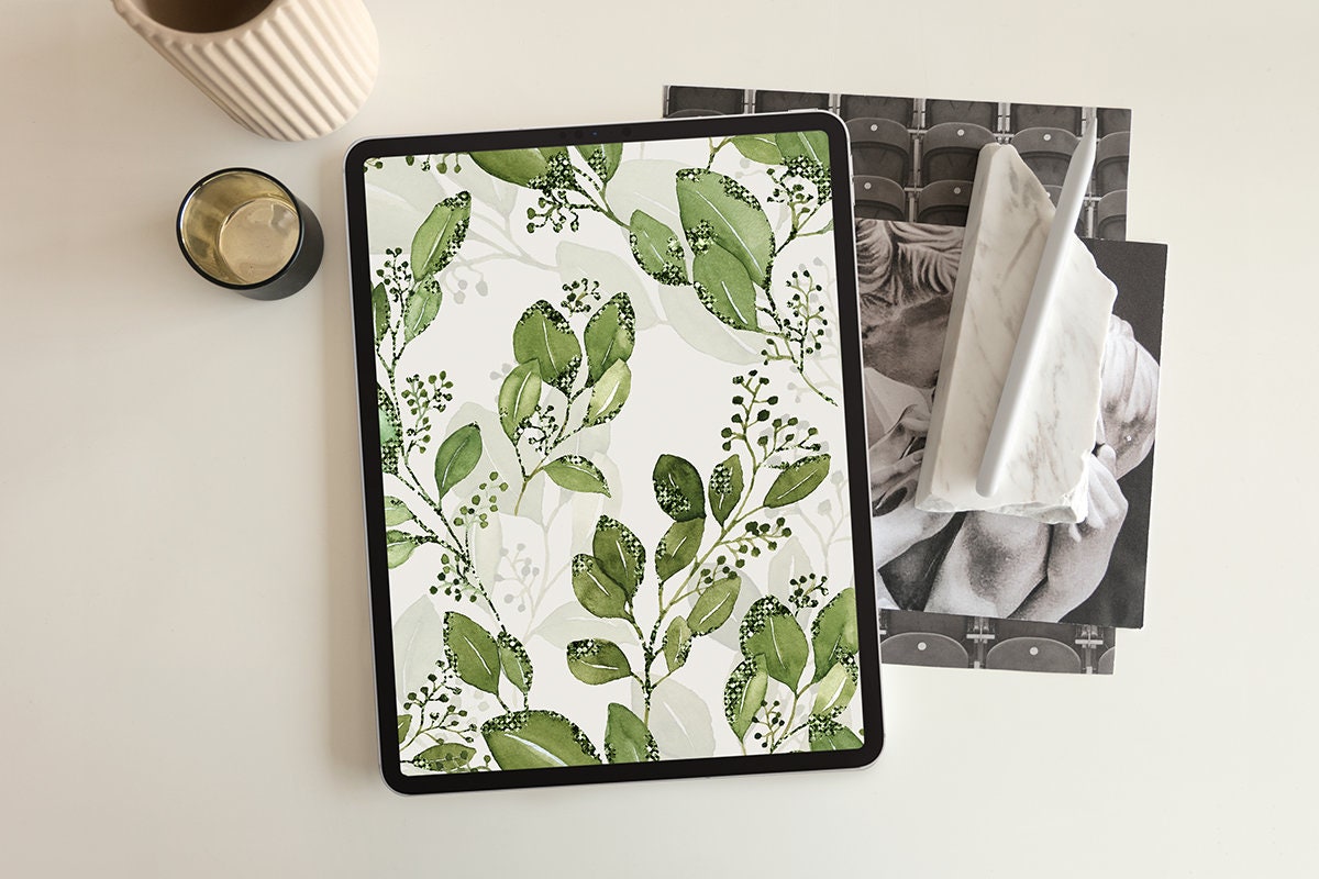 Leaves iPad Wallpapers Set, 3 Colors/leaf iPad Backgrounds, iPad Pro ...