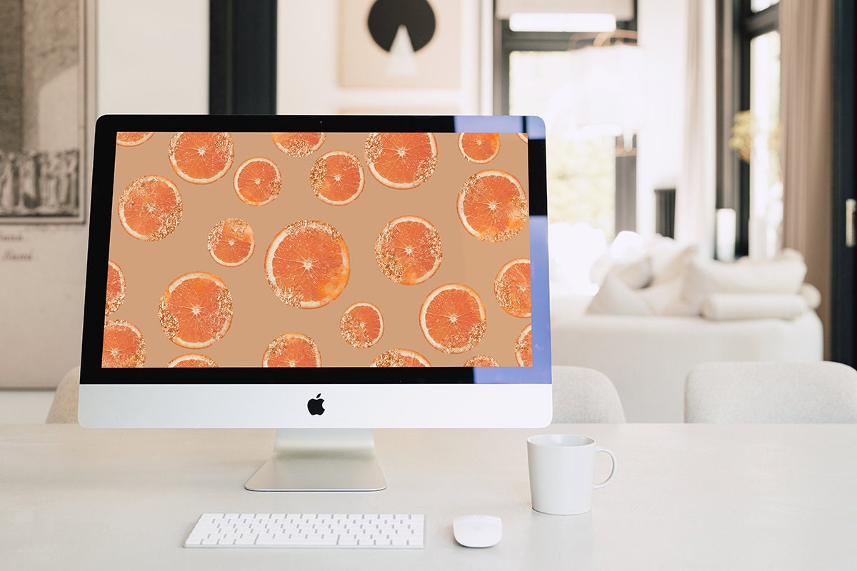 Tangerine Desktop Wallpapers Set, 3 Colors/mandarine, Orange Fruit ...