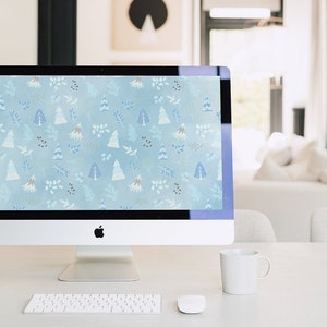 Light Blue Tree Leaf Desktop Wallpaper, Sky Blue/pastel Tree PC ...