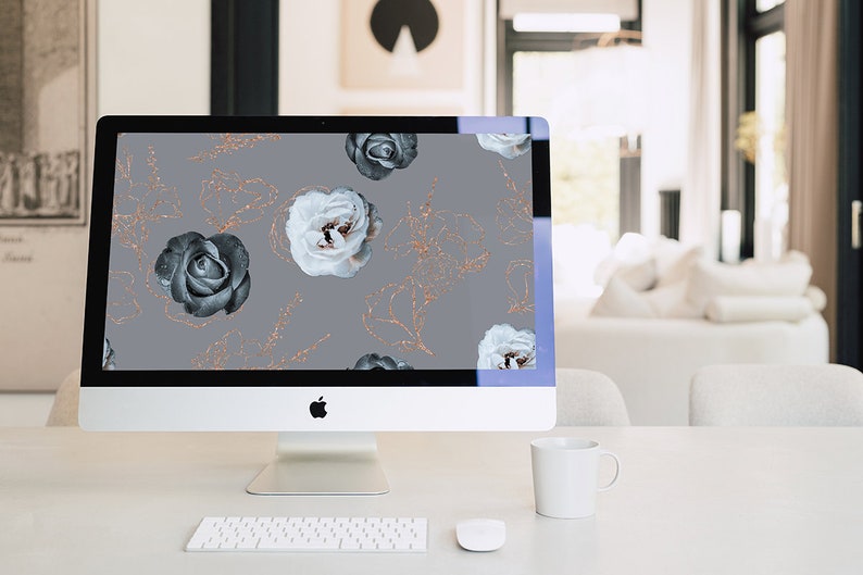 Floral Desktop Wallpapers, 3 Colors/flowers Computer Wallpapers ...